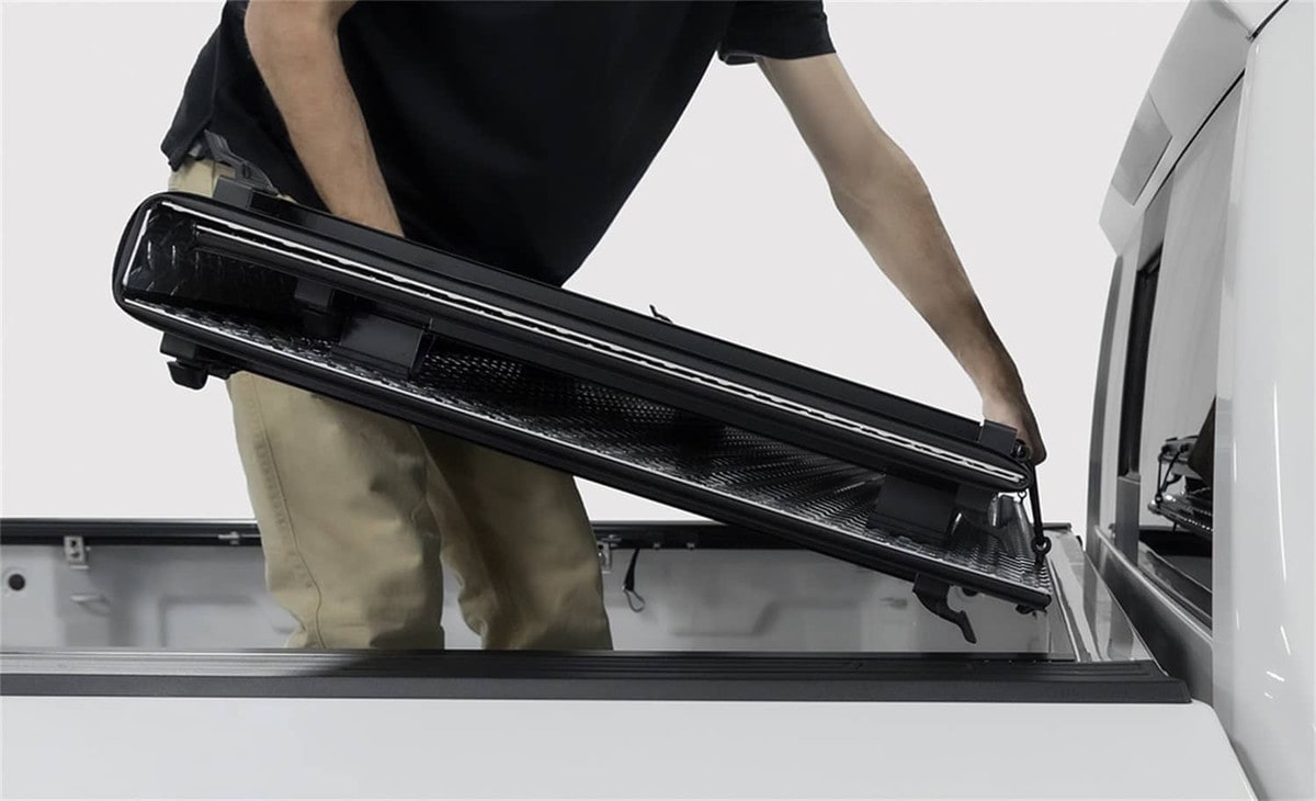 Ford F-150 Access Cover Black Lomax Hard Folding Tonneau Cover for 2004 ...