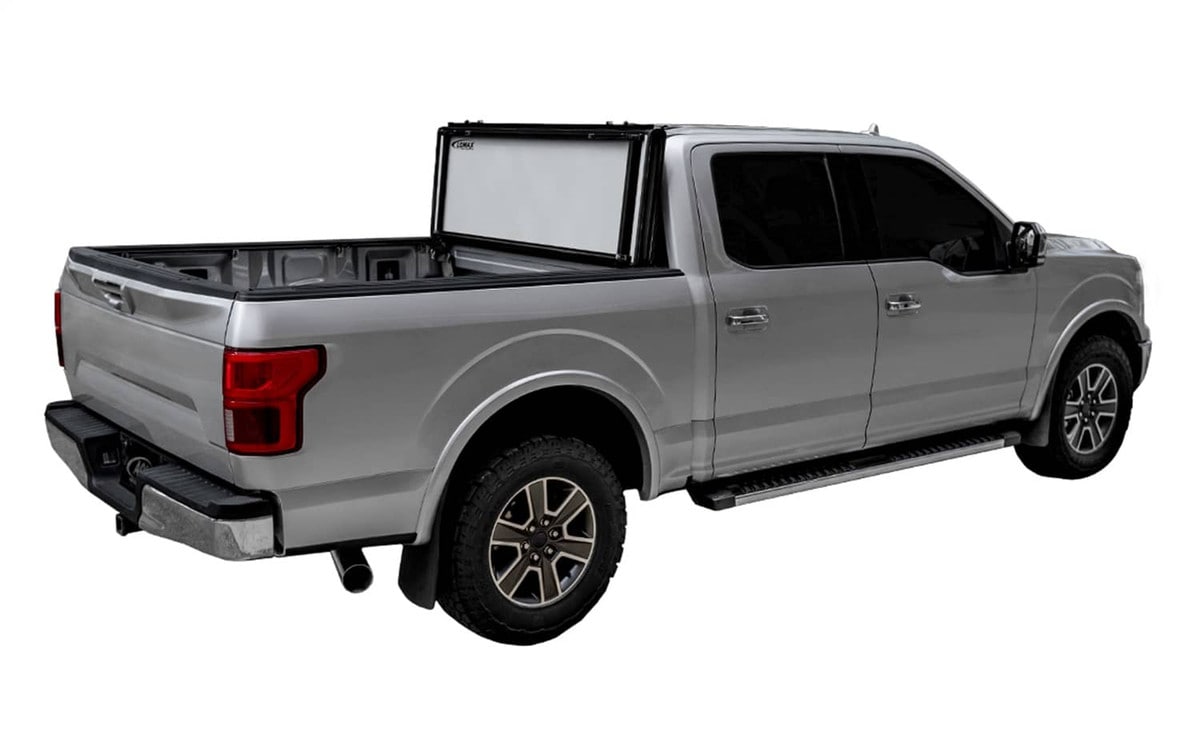 Ford F-150 Access Cover Black Lomax Stance Hard Folding Tonneau Cover ...