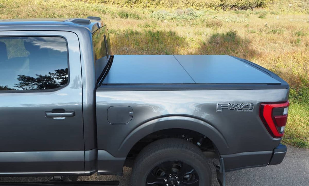 Ford F-150 Phoenix Black Blackbird Automatic Hard Folding Tonneau Cover ...