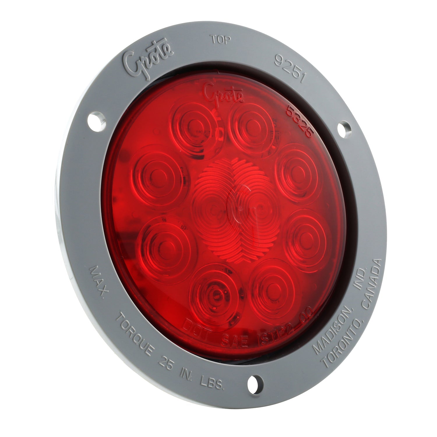 STT Lamp, 4", Red, Supernova® LED, 10 Diode W/Gray Flange | 53272 ...