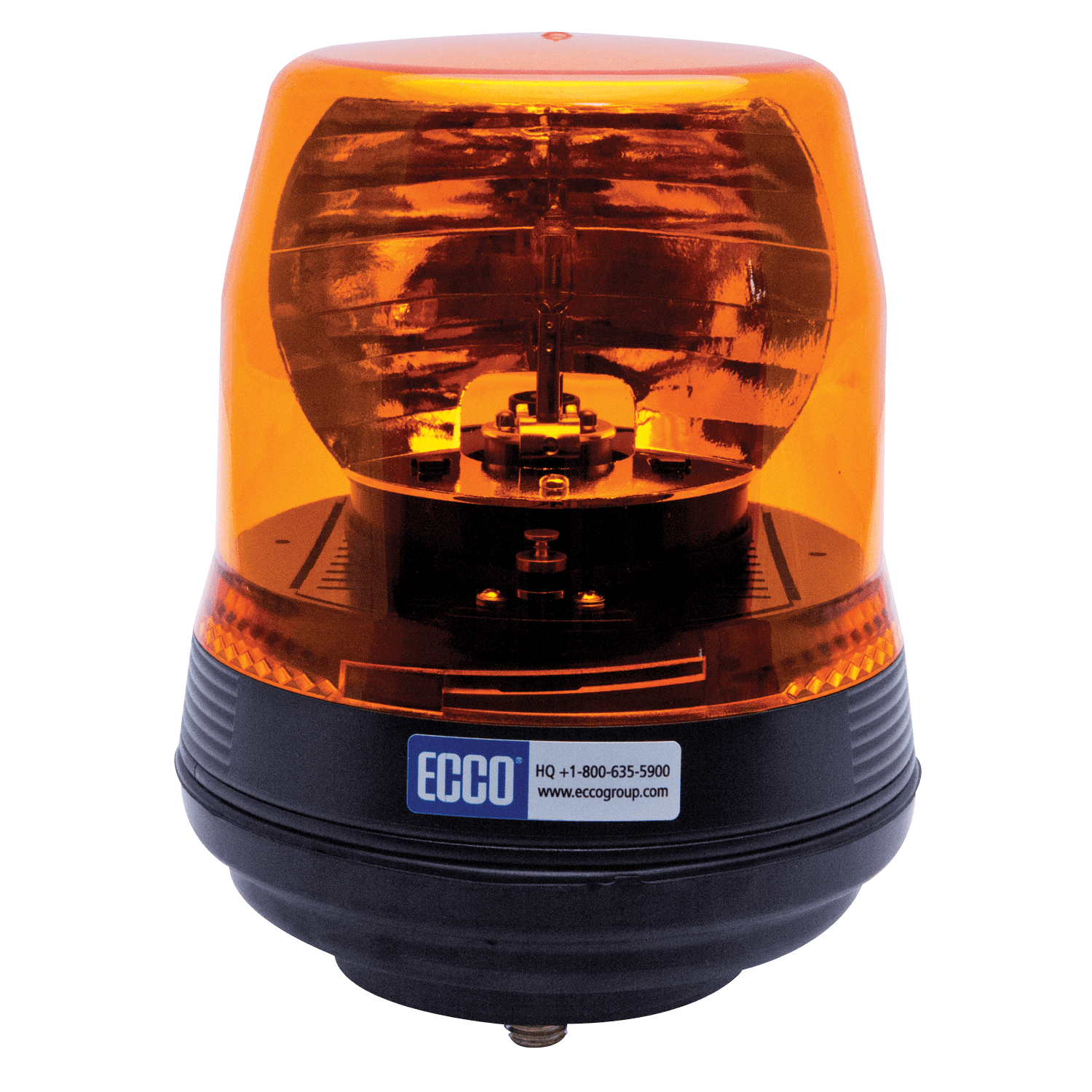 Rotating Beacon: Low profile, 12VDC, 160 FPM, flexi base 1 bolt mount ...