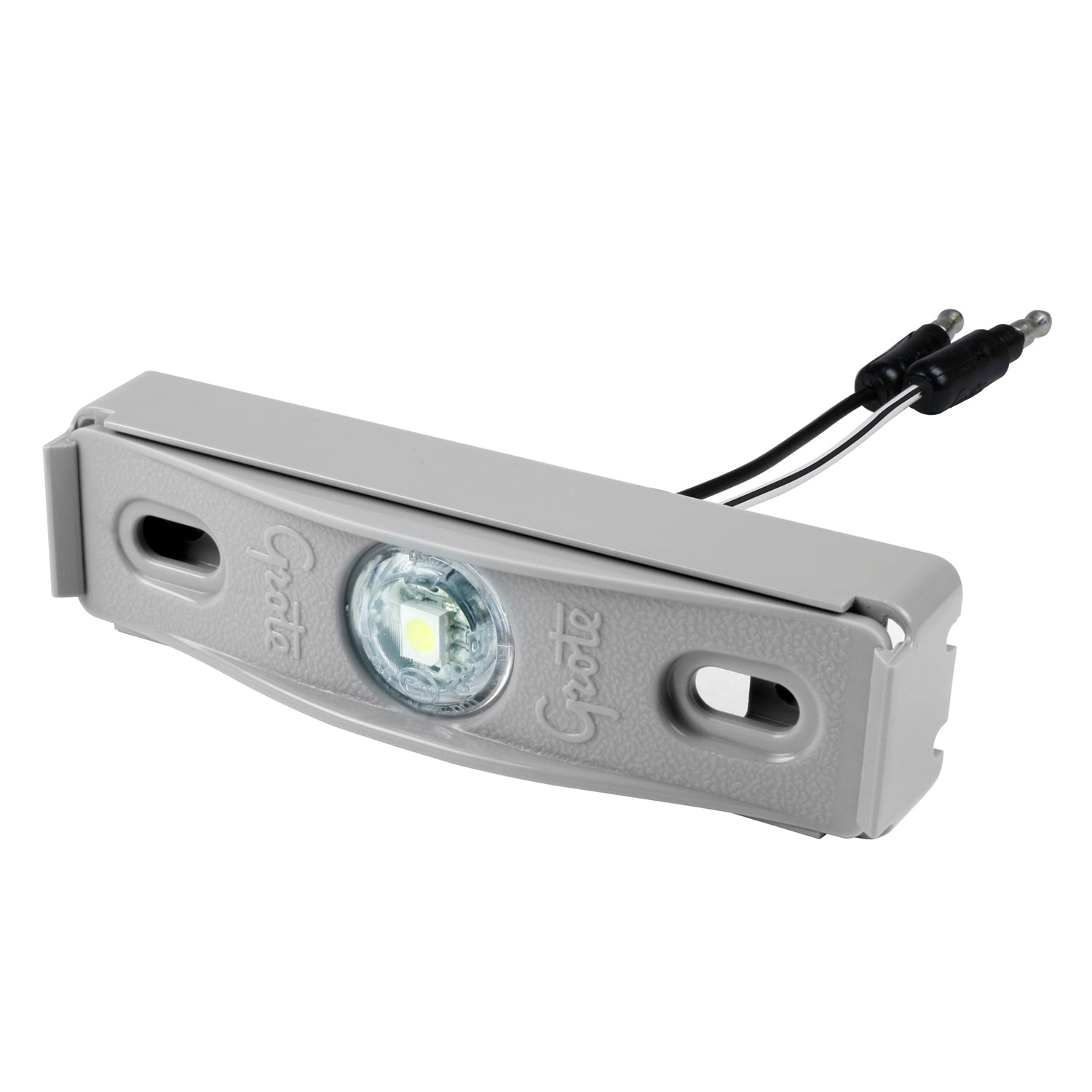 License Lamp, Clear, Micronova® LED Dot Lamp W/Gray Mounting Plate And ...