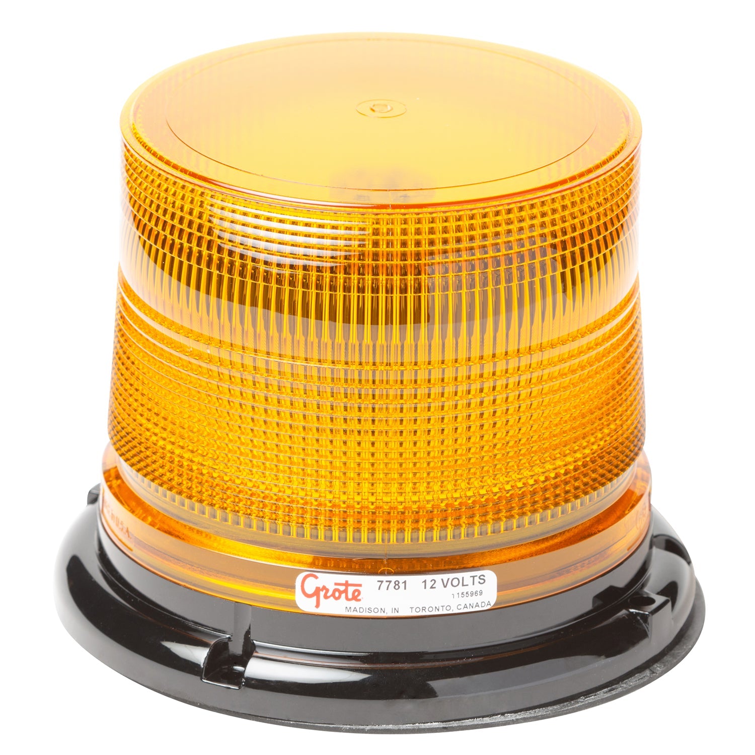 Emergency Lighting, Yellow, Low Dome, LED Strobe, Permanent Mnt, Class ...