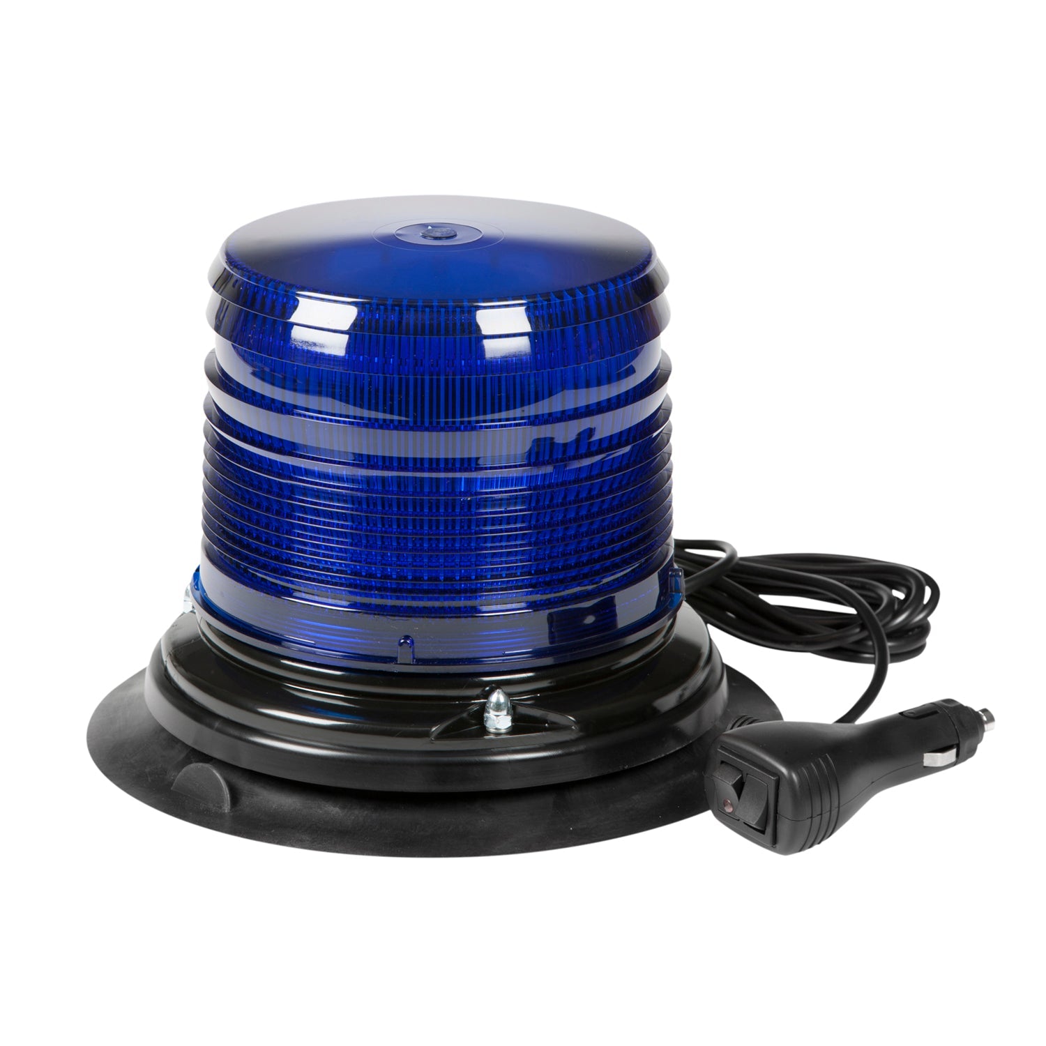 Emergency Lighting, Blue, LED Beacon S.A.E. Class I 12 V Low Lens ...