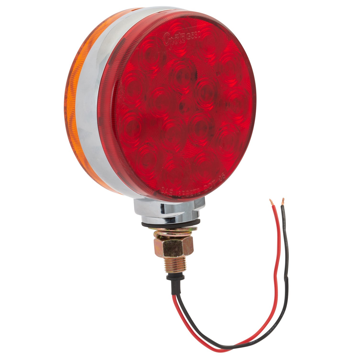 STT Lamp, Red/Yel, Hi Count® LED, 4" Round Pedestal Lamp | g5300 ...