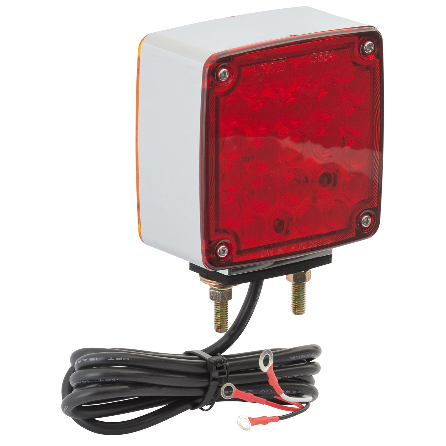 STT Lamp, Red/Yel, Hi Count® LED, 4" Square Pedestal Lamp, Rh | g5540 ...